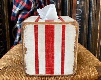 Country Tissue Box Cover Rustic Wood Bathroom Tissue Holder | Etsy