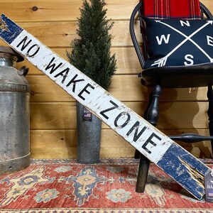 Nautical Beach House Sign, No Wake Zone - Etsy