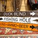 Rustic Waterfowl Wood Sign Set Fishing & Hunting Decor Guns Ammo Beer ...