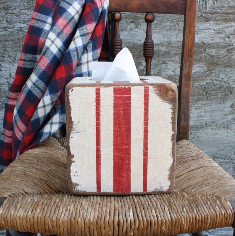 Country Tissue Box Cover Rustic Wood Bathroom Tissue Holder - Etsy