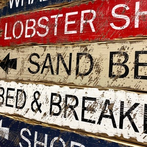 Bar Harbor Maine Wood Signs, Nautical Coastal Home Decor, Rustic ...