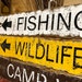 Fishing Hole Camping Wood Sign Set rustic Log Cabin Decor - Etsy
