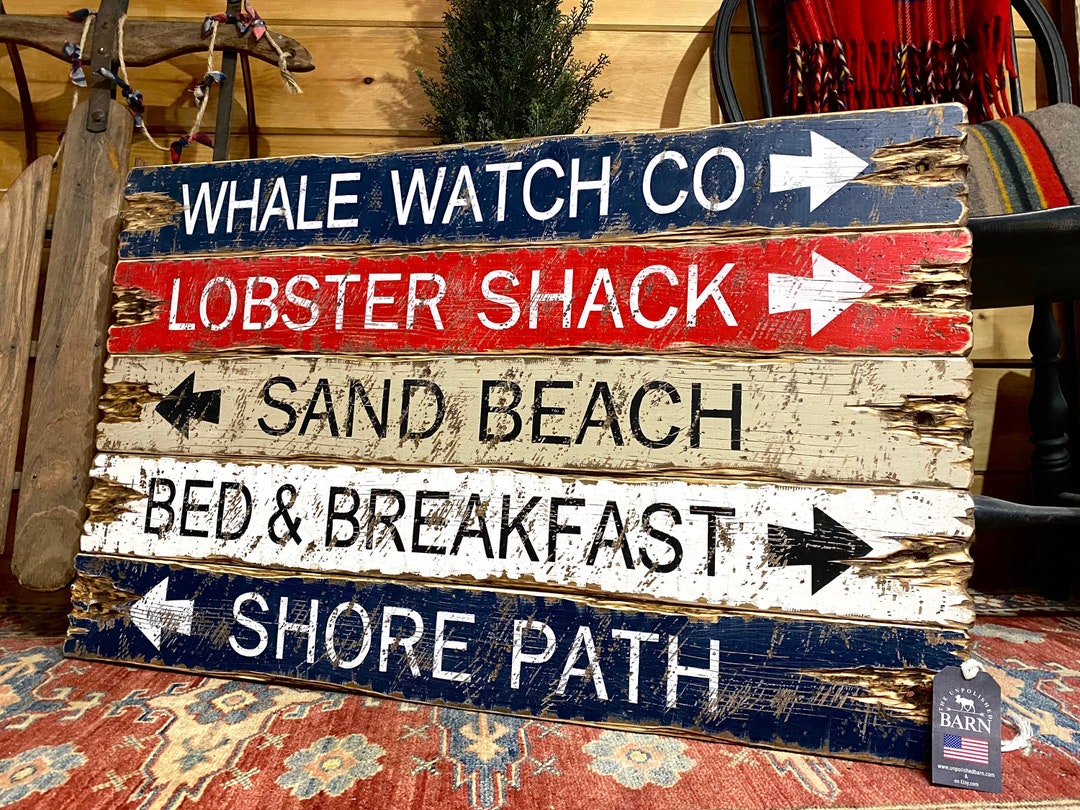 Bar Harbor Maine Wood Signs Nautical Coastal Home Decor - Etsy