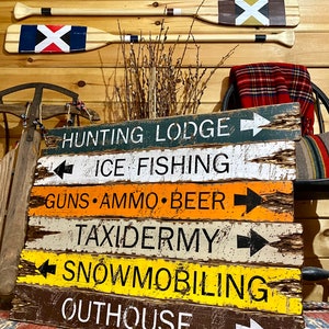 Rustic Ice Fishing Wood Sign - Etsy
