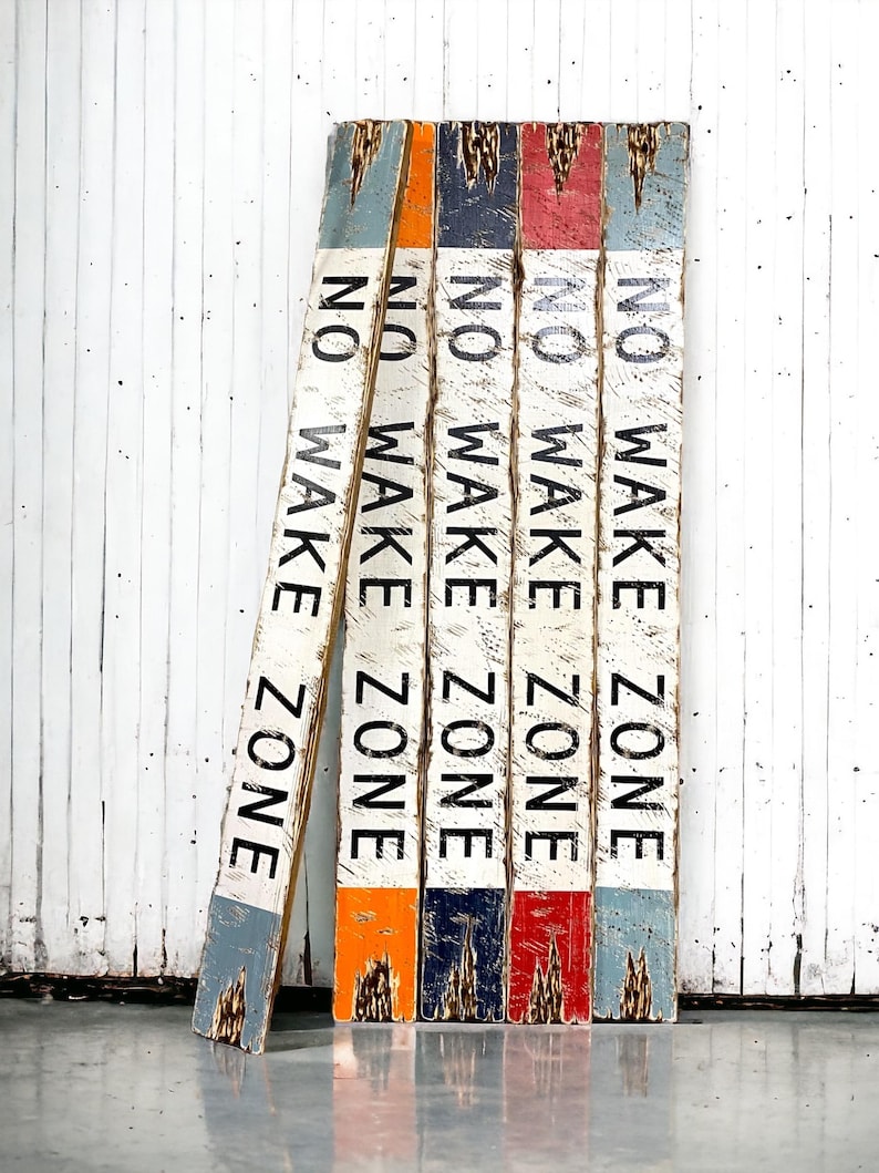 Nautical Beach House Sign, No Wake Zone - Etsy