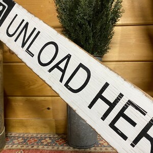 Unload Here Ski Lift Wood Sign, Rustic Skiing Gift - Etsy