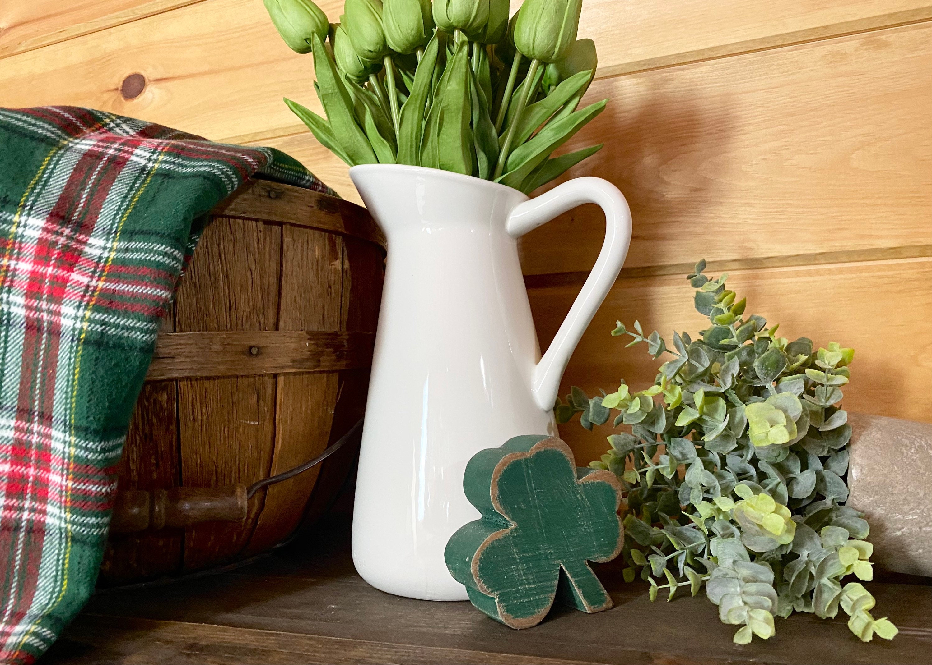 St Patrick's Day Decor Wood Shamrocks Rustic Cut out | Etsy