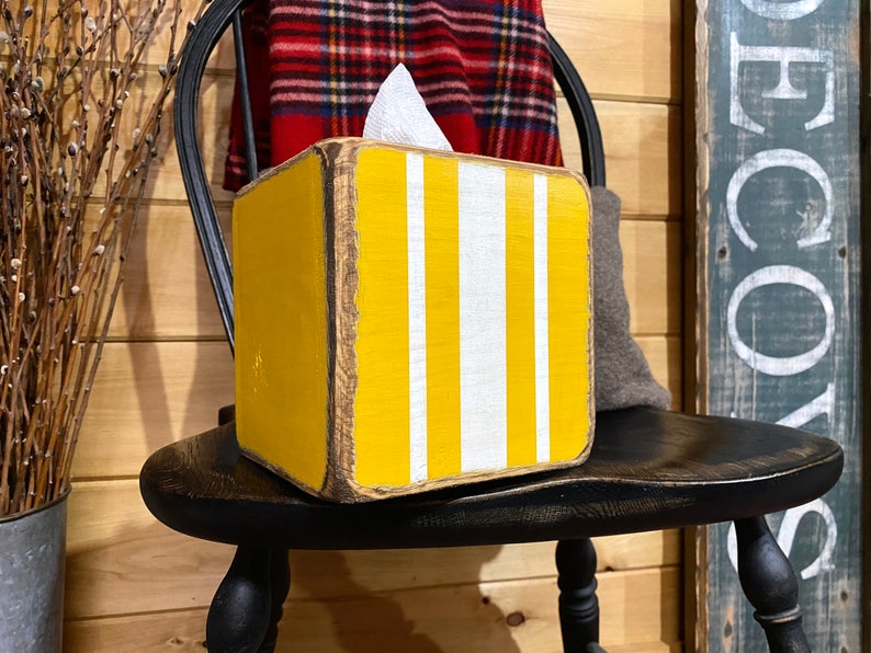 Farmhouse Tissue Box Cover Rustic Wood Tissue Holder - Etsy