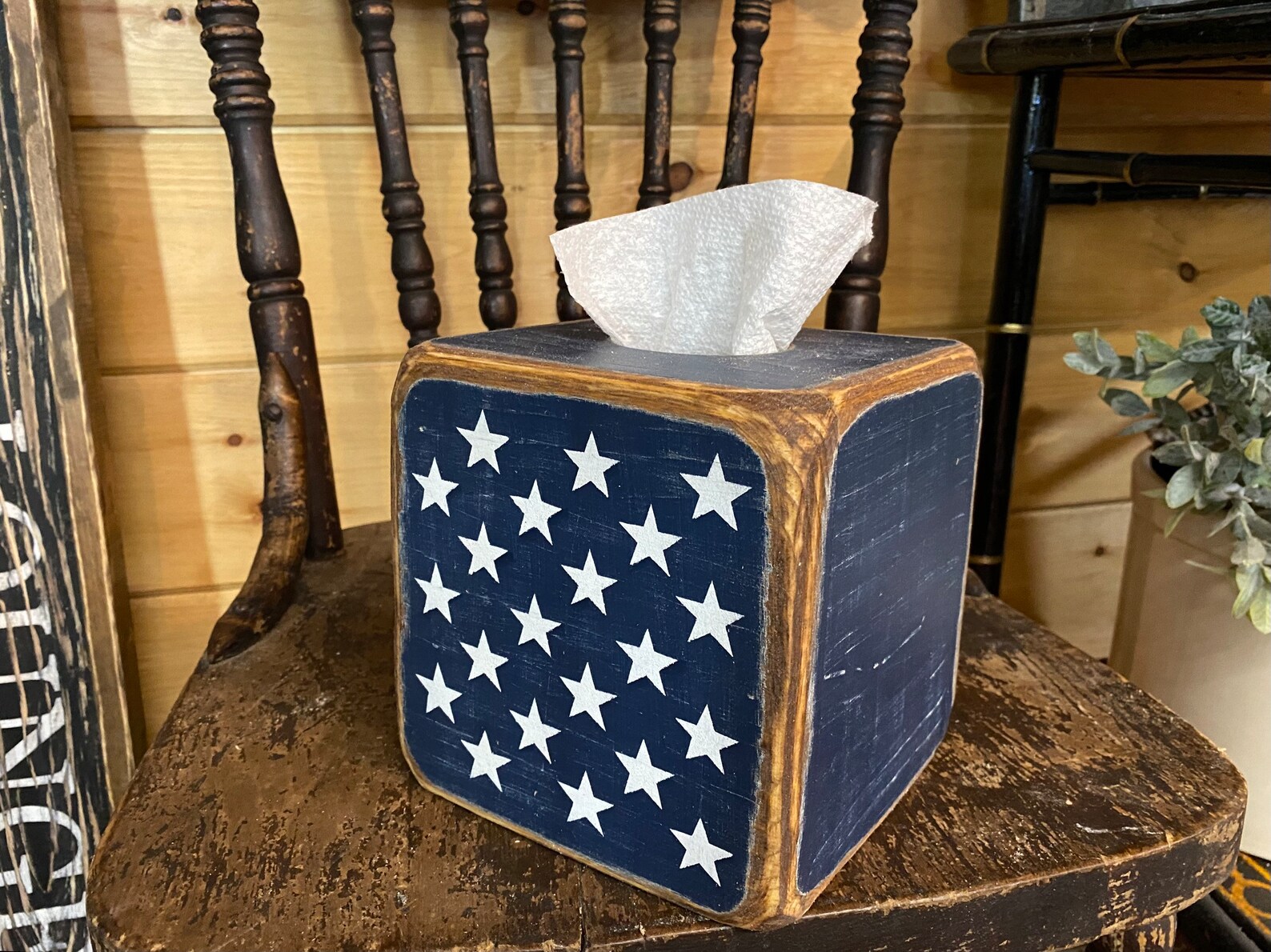 American Flag Tissue Box Cover Patriotic Memorial Day Decor - Etsy