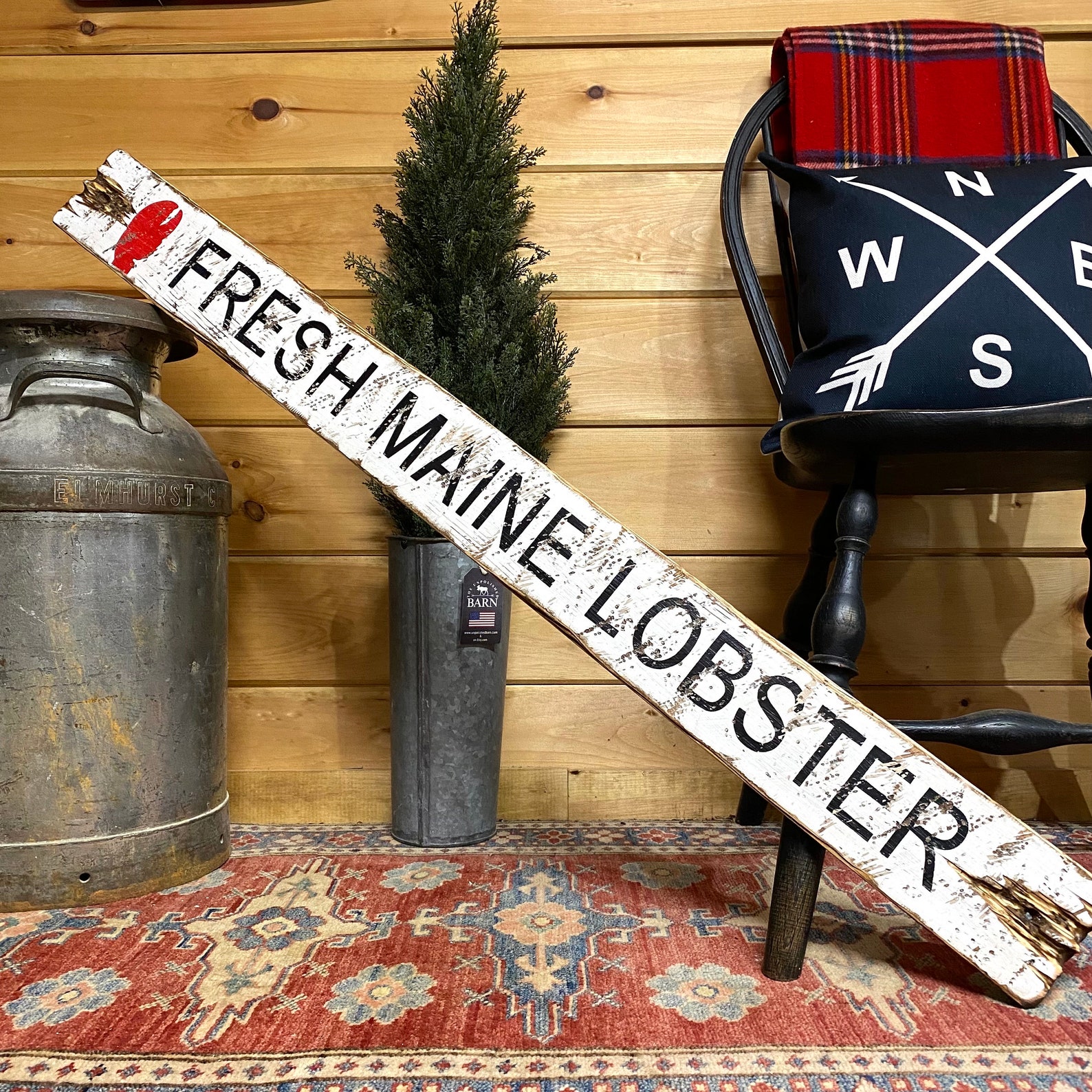 Maine Lobster Decor Sign, Coastal Beach House Decor - Etsy