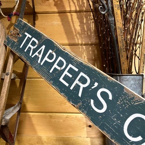 Trappers Cabin Hunting Wood Sign, Rustic Log Cabin Decor - Etsy