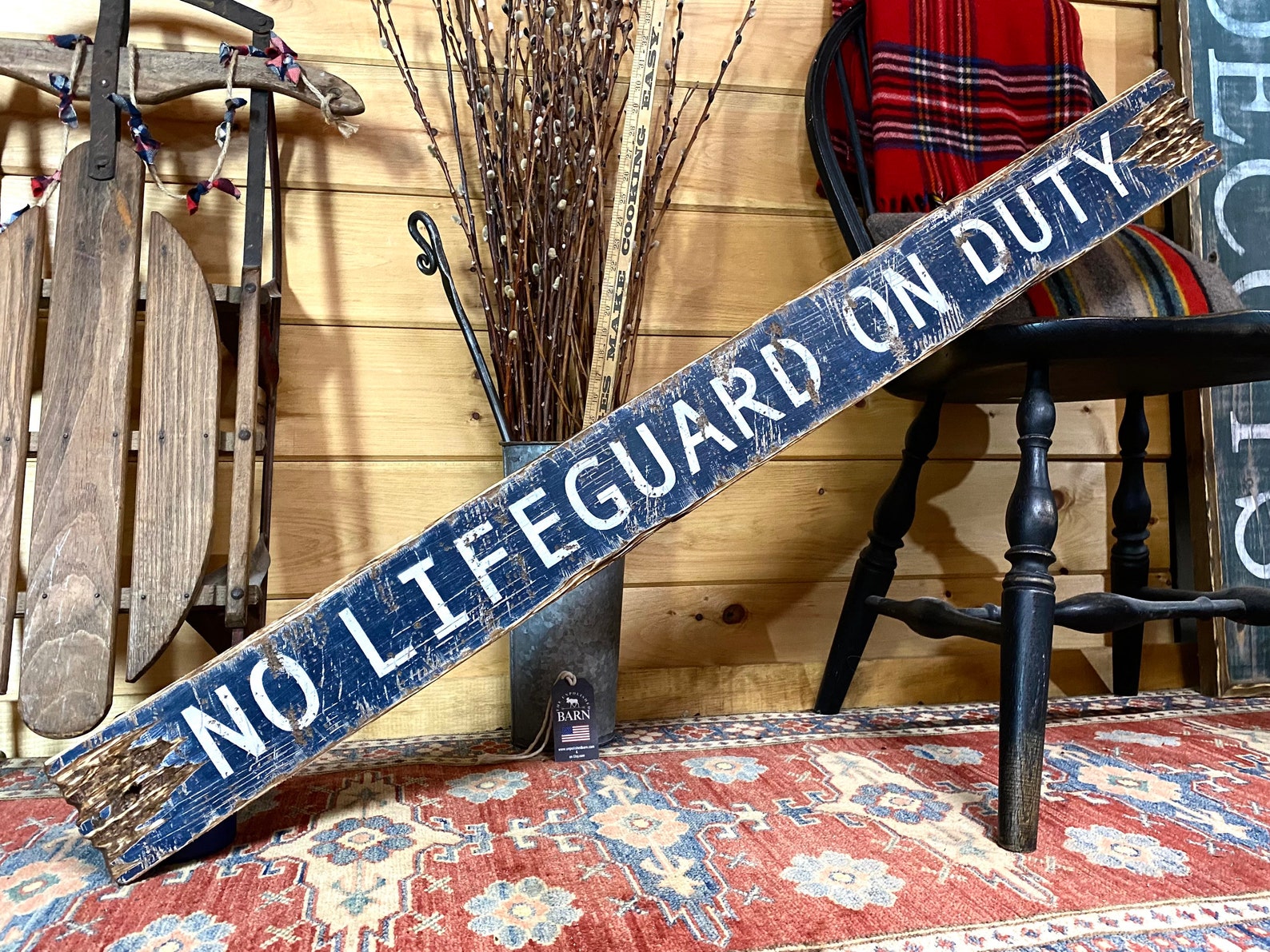 Rustic Wood Lifeguard Sign No Lifeguard on Duty Coastal - Etsy