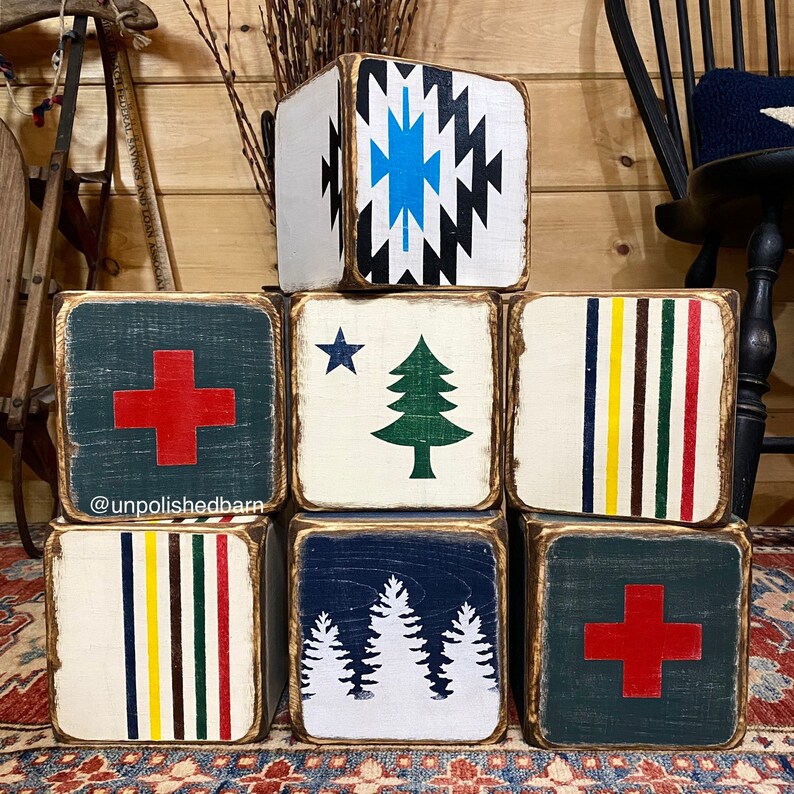 Aztec Tissue Box Cover Rustic Wood Southwestern Decor Tribal | Etsy