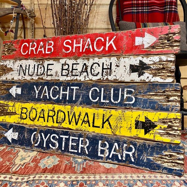 Weathered Beach Sign - Etsy