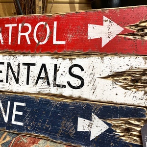 Wood Ski Trail Signs, Rustic & Distressed Log Cabin Decor - Etsy