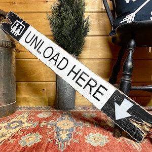 Unload Here Ski Lift Wood Sign, Rustic Skiing Gift - Etsy