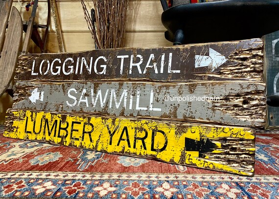 Woodworking Sign Set Rustic Arborist Gift Lumber Yard | Etsy