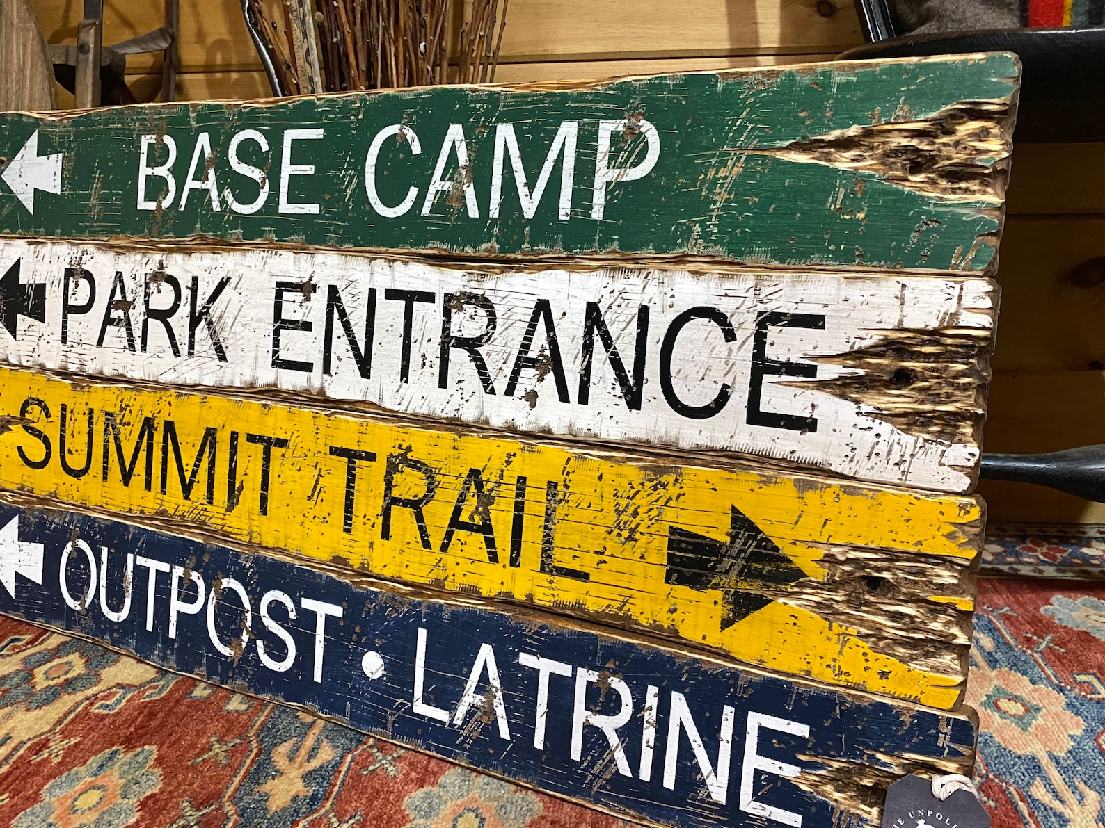 Distressed Wood Hiking Signs Rustic Mountain Climbing Decor - Etsy