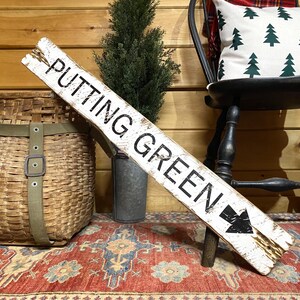 Putting Green Golf Sign, Rustic Wood Golfing Gift - Etsy