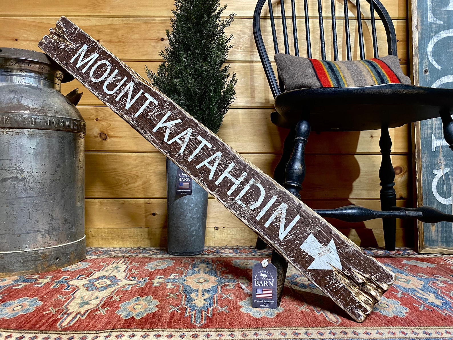Mount Katahdin Maine Wood Sign, Rustic Wood Hiking Decor - Etsy
