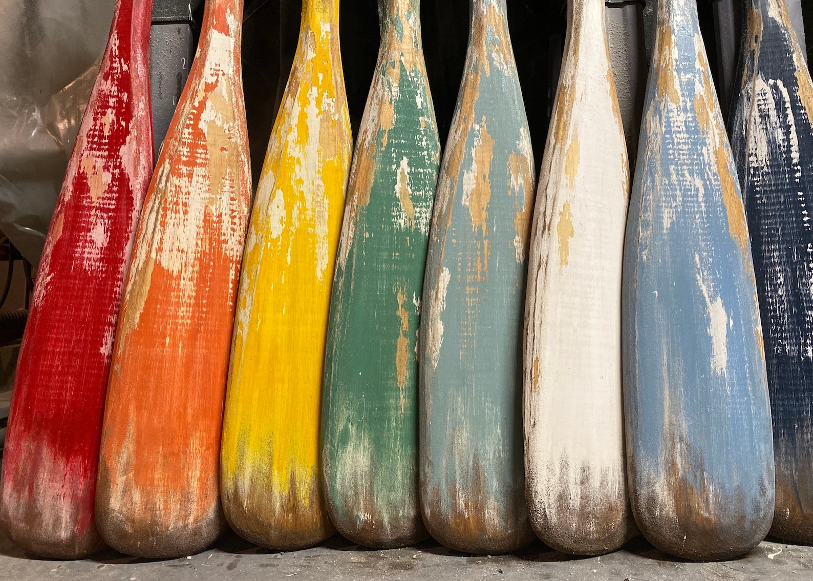 Painted Canoe Paddles Rustic Wood Boat Oar Log Cabin Decor - Etsy