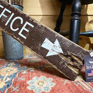 Rustic Camp Office Sign | Distressed National Park Decor | Directional ...