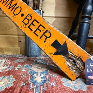 Guns Ammo Beer Sign | Rustic Wood Hunting Cabin Decor | Man Cave Wall ...