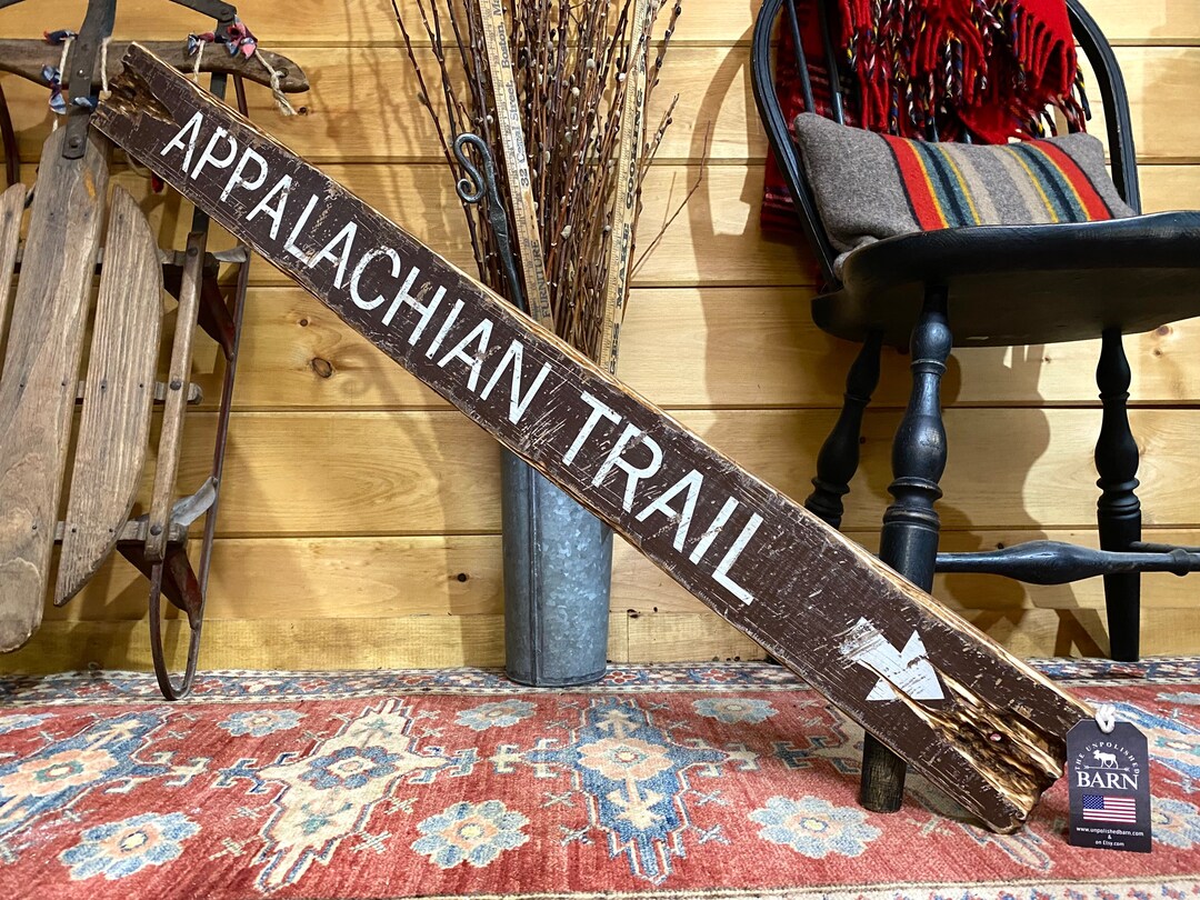 Appalachian Trail Sign Rustic Wood Hiking Sign National - Etsy