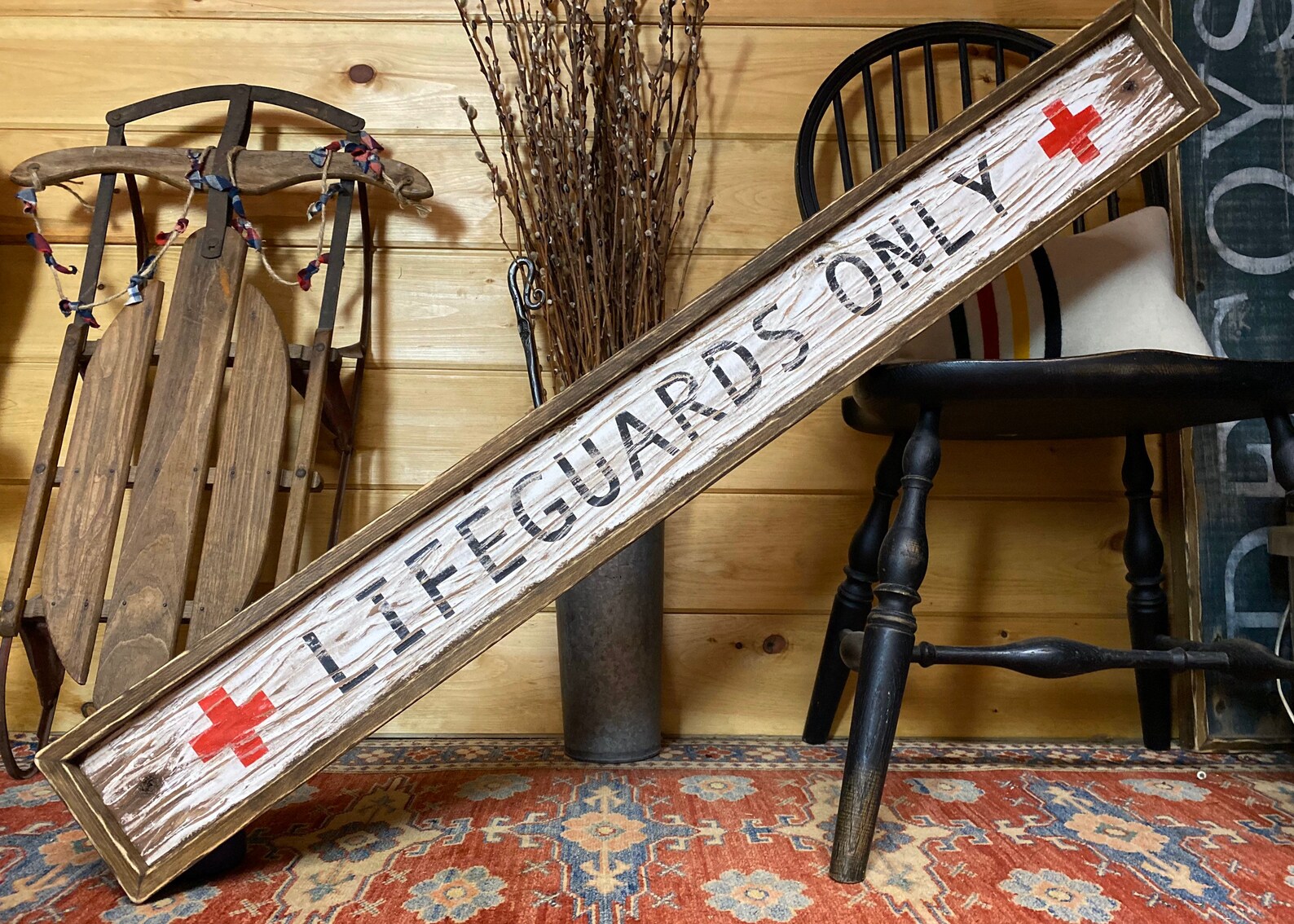 Rustic Lifeguard Sign Coastal Decor Lifeguards Only Wood | Etsy