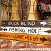 Rustic Waterfowl Wood Sign Set Fishing & Hunting Decor Guns Ammo Beer ...