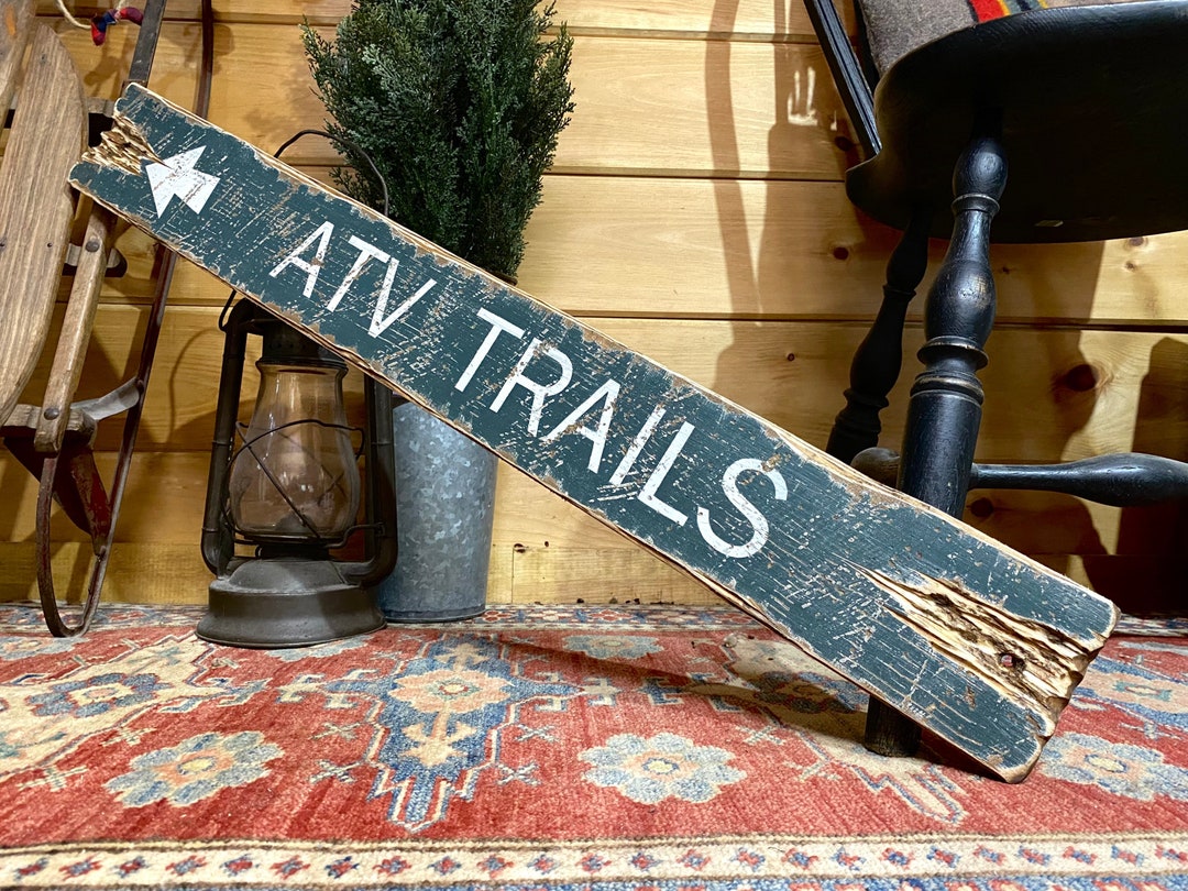 Rustic ATV Trails Wood Sign off Road 4x4 Backroads Decor - Etsy