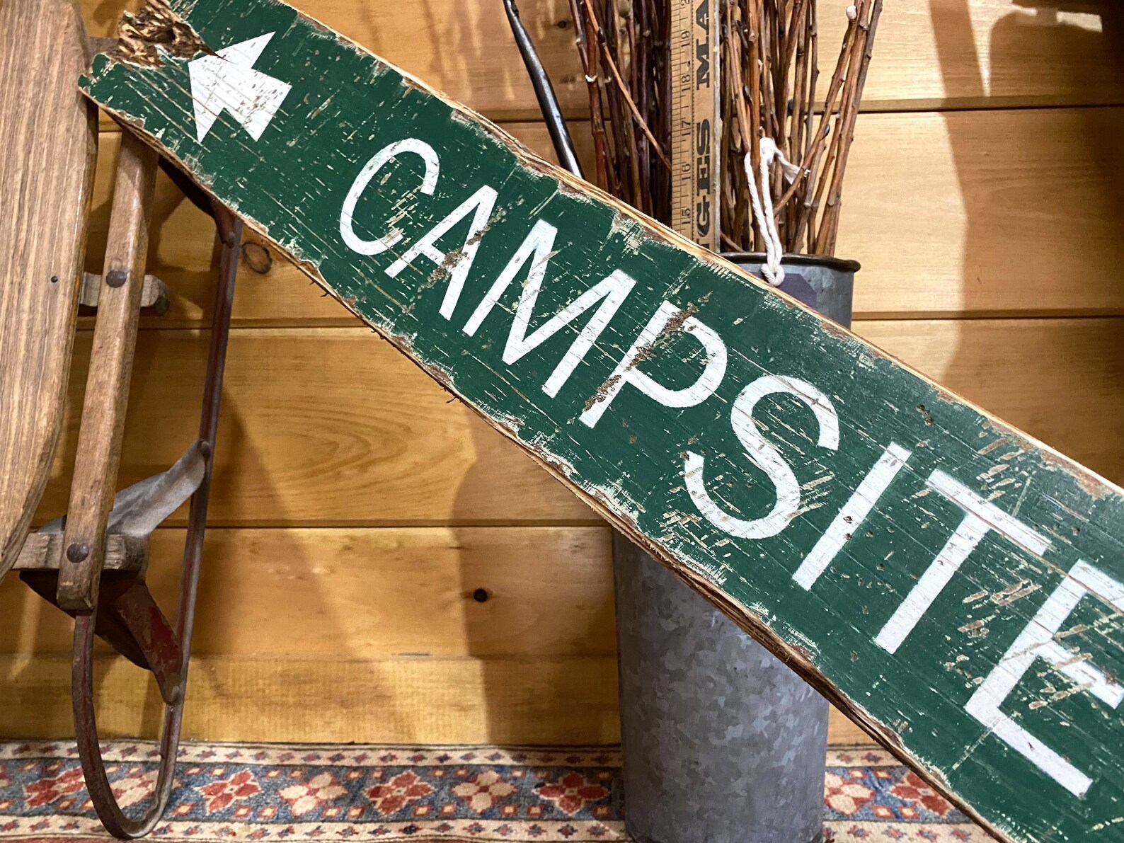 Distressed Campsites Wood Sign | Camp Decor | Rustic National Park Sign ...