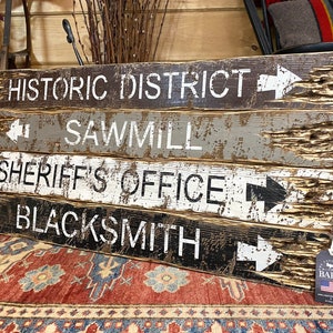Historic District Wood Sign Set Sawmill Sheriff's - Etsy