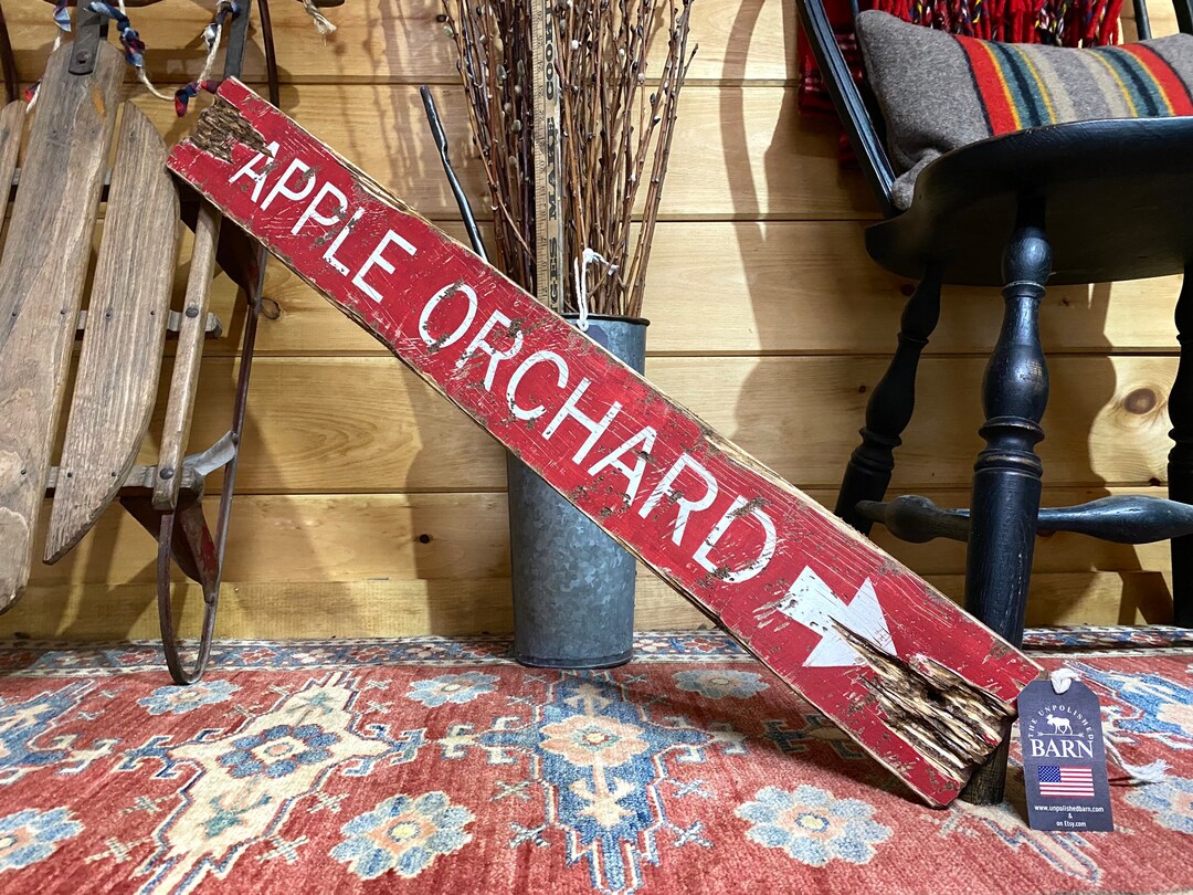 Rustic Apple Orchard Sign | Wood Fall Decor | Thanksgiving | Autumn ...