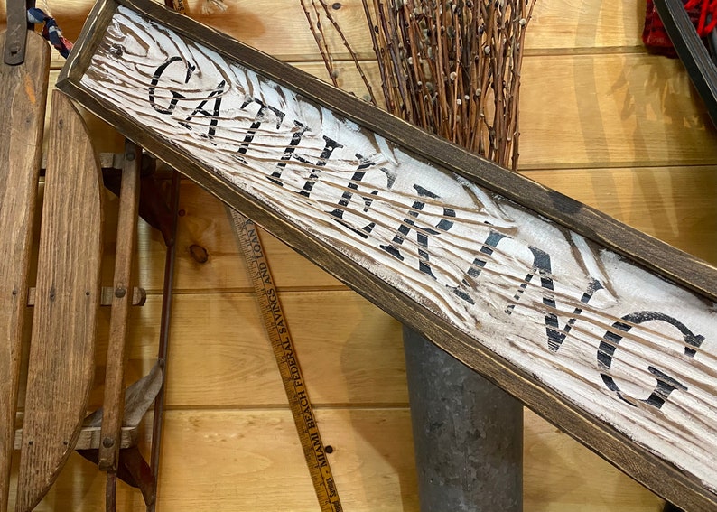 Rustic Wood Gathering Room Sign Farmhouse Kitchen | Etsy