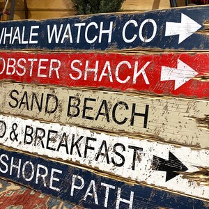 Bar Harbor Maine Wood Signs, Nautical Coastal Home Decor, Rustic ...