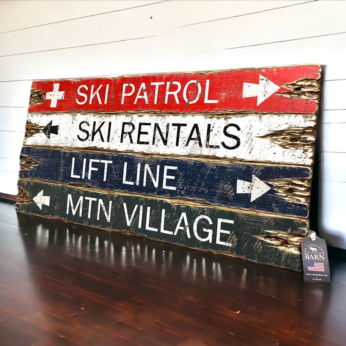Rustic Wood Ski Trail Signs, Ski Decor - Etsy