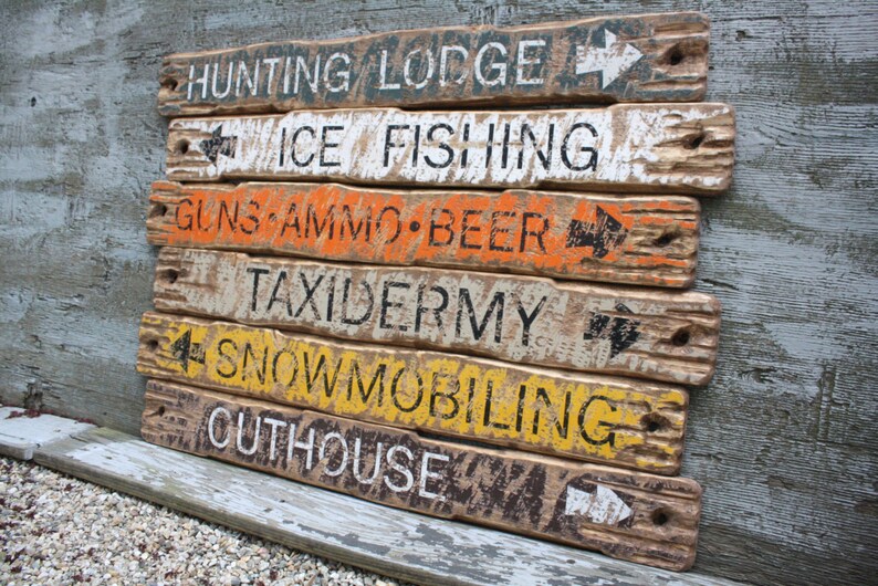 Rustic Hunting Signs Wood Deer Hunting Signs Hunting Decor | Etsy