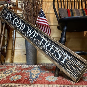 In God We Trust Wood Sign Patriotic Decor Religious Sign - Etsy