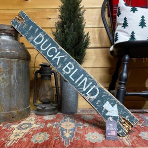 Duck Blind Wood Sign | Rustic Waterfowl Hunting | Log Cabin Decor - Etsy
