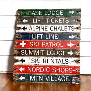 Ski Resort Trail Signs - Etsy
