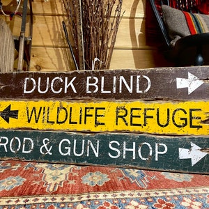 Duck Blind Wood Sign | Rustic Waterfowl Hunting | Log Cabin Decor - Etsy