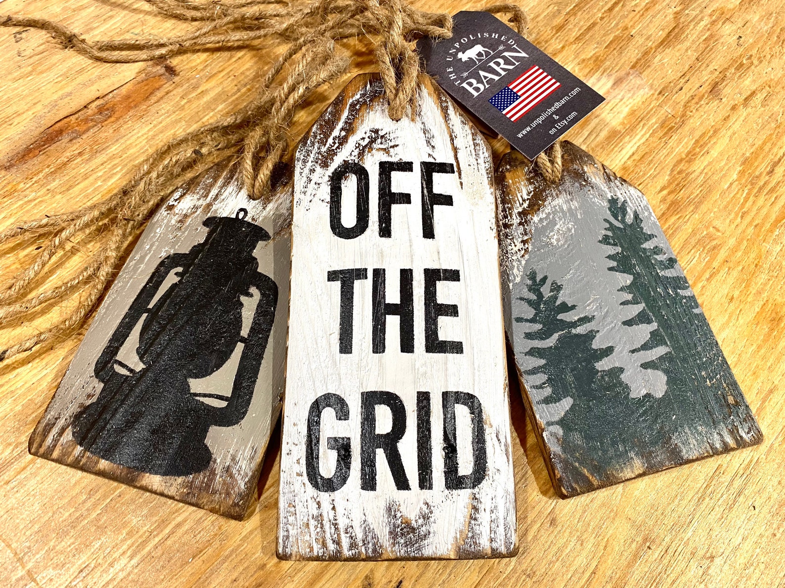 Off the Grid Sign Rustic Camp Decor Hurricane Lantern - Etsy