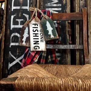 Wood Gone Fishing Sign, Rustic Lake House Decor, Fishing Gift ...