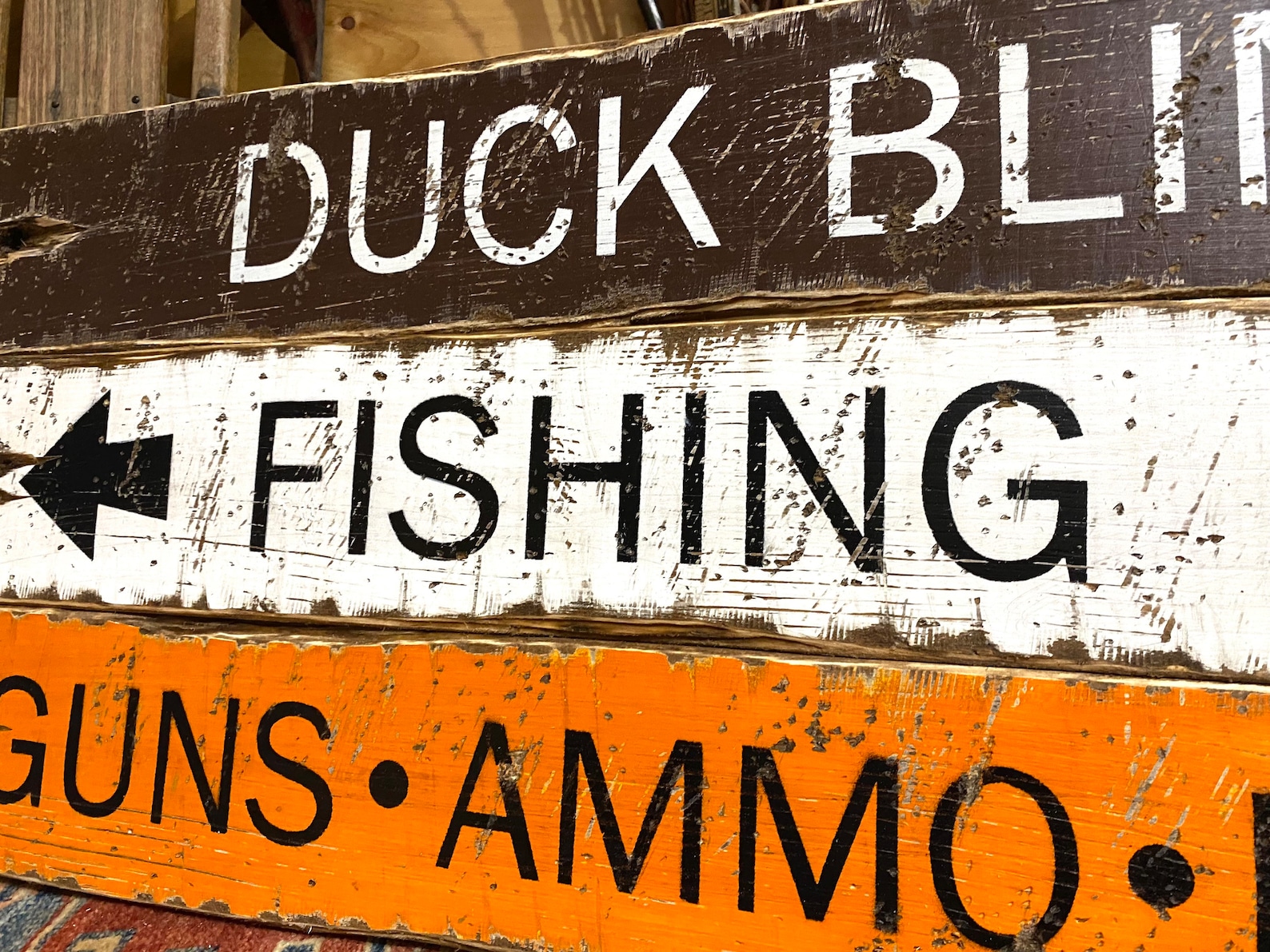 Rustic Waterfowl Wood Sign Set Fishing & Hunting Decor - Etsy