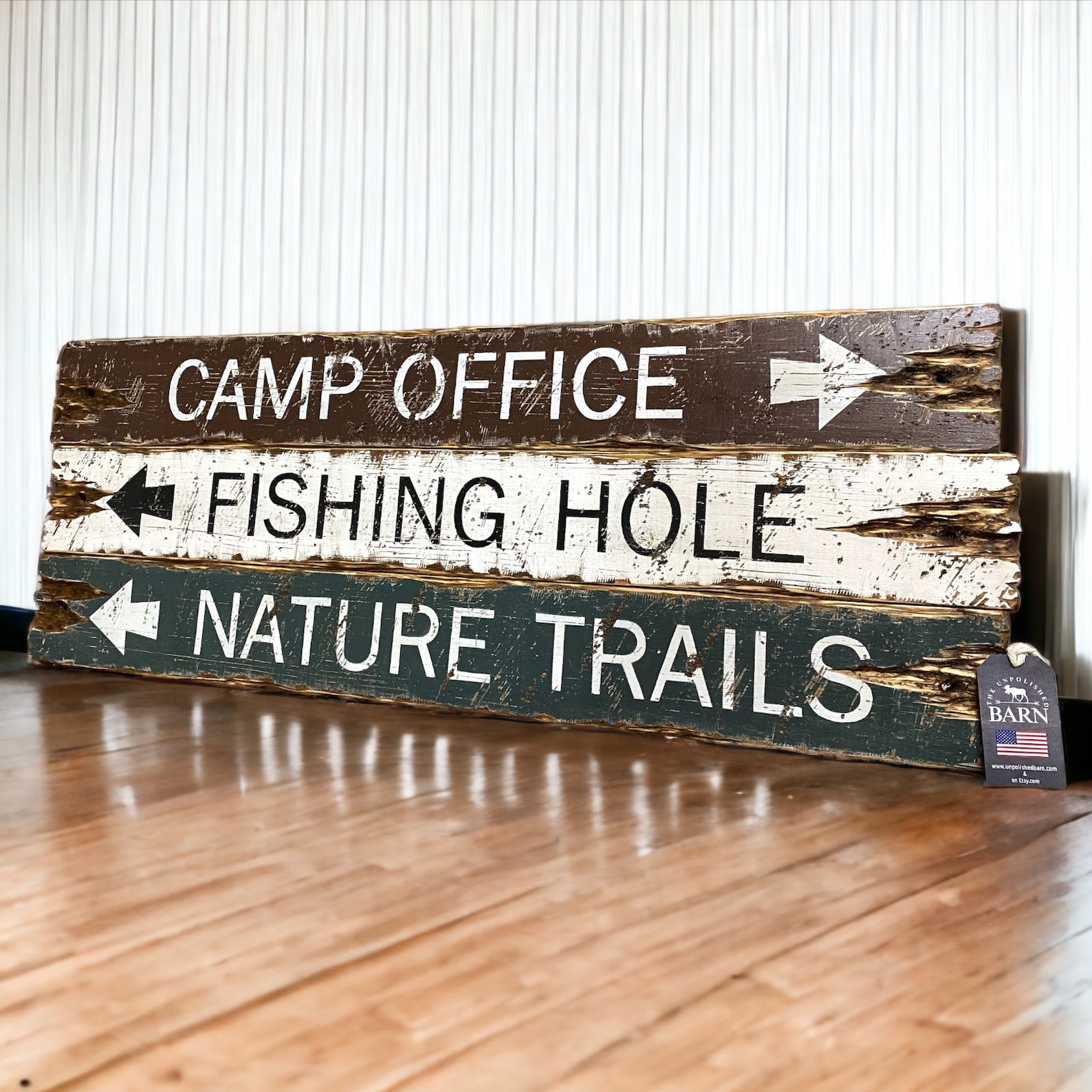 Rustic Cabin Sign Set, Camping Decor, Fishing Hole | Wood National Park ...
