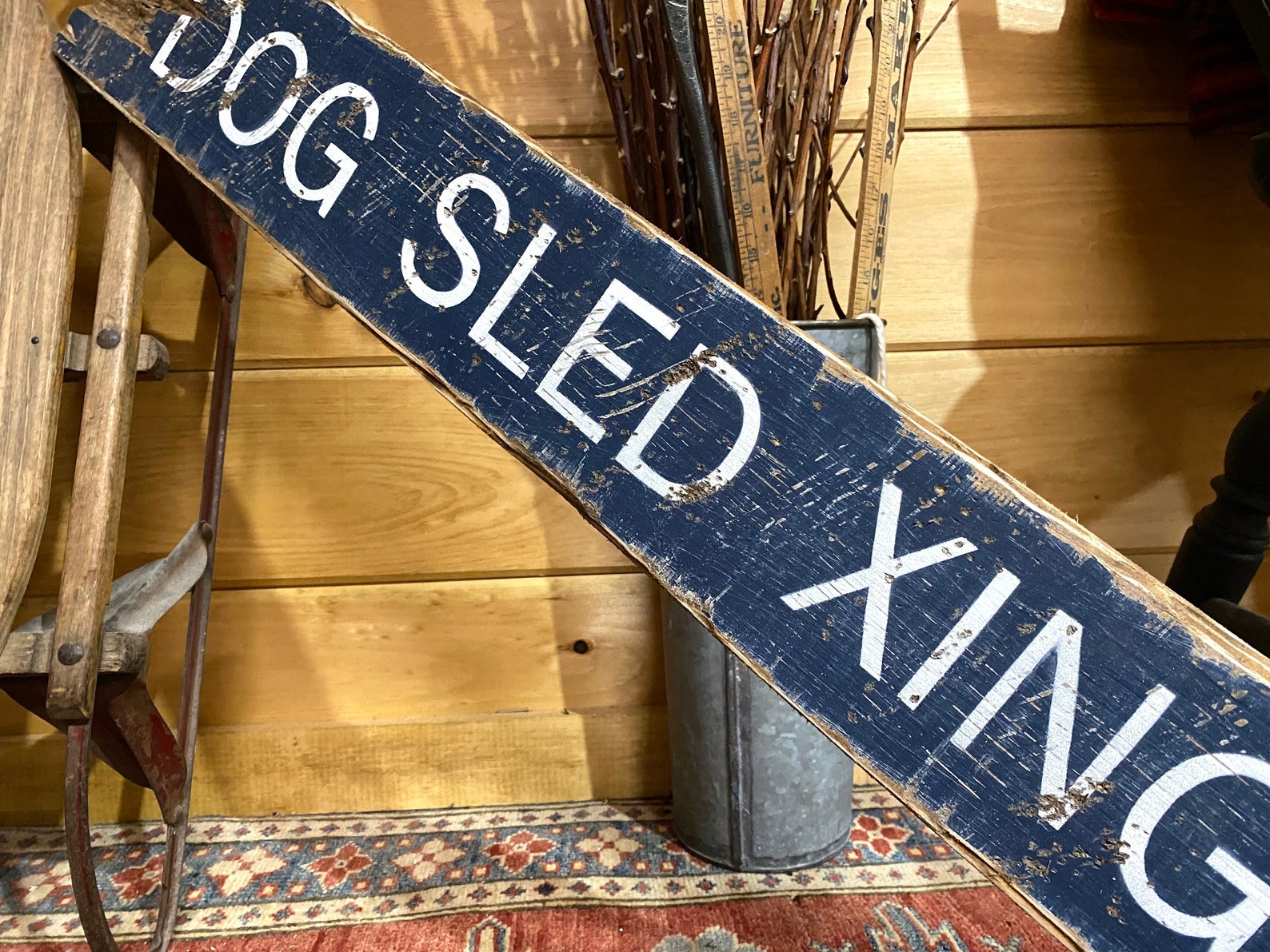Rustic Dog Sledding Wood Sign | Distressed Log Cabin Decor | Alaska - Etsy