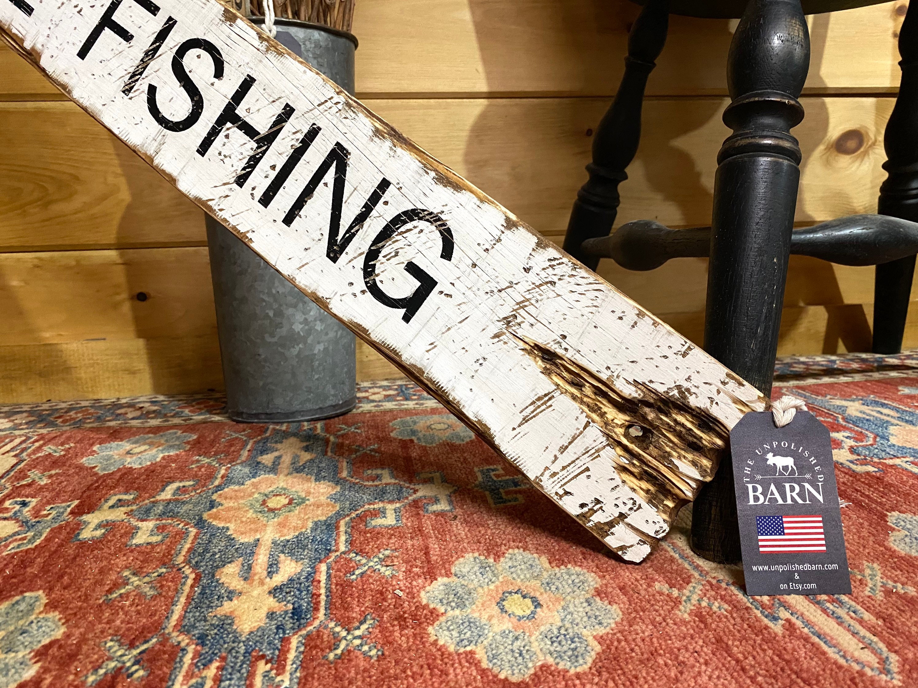 Rustic Ice Fishing Wood Sign - Etsy