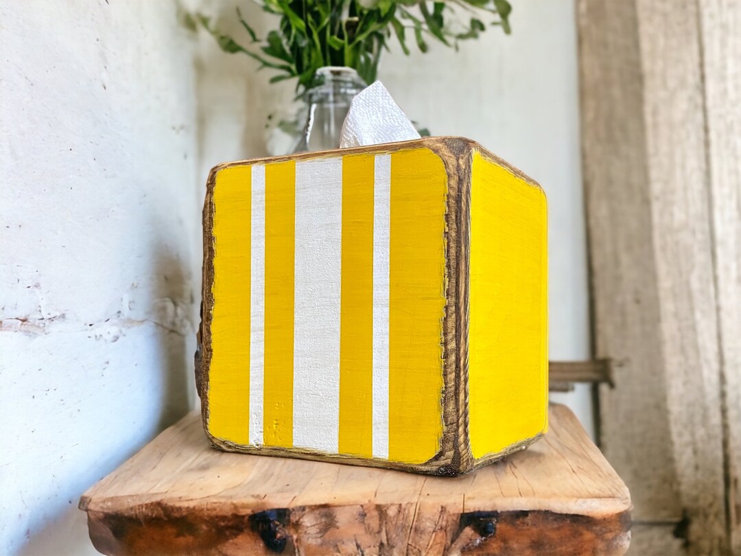 Farmhouse Tissue Box Cover Rustic Wood Tissue Holder Square - Etsy