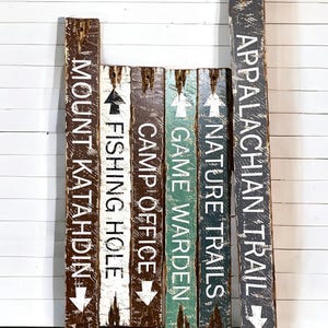 Mount Katahdin Maine Wood Sign, Rustic Wood Hiking Decor - Etsy